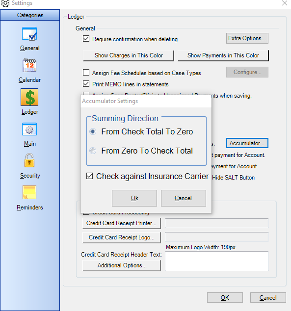 How to add insurance payments using the check balance accumulator ...