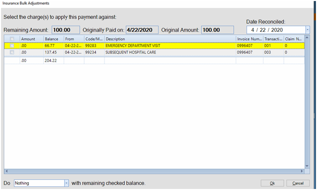 Reconciling Adjustment Action Types – Epic Support from DBC