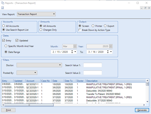 TRANSACTION REPORT/DAILY AUDIT – Epic Support from DBC