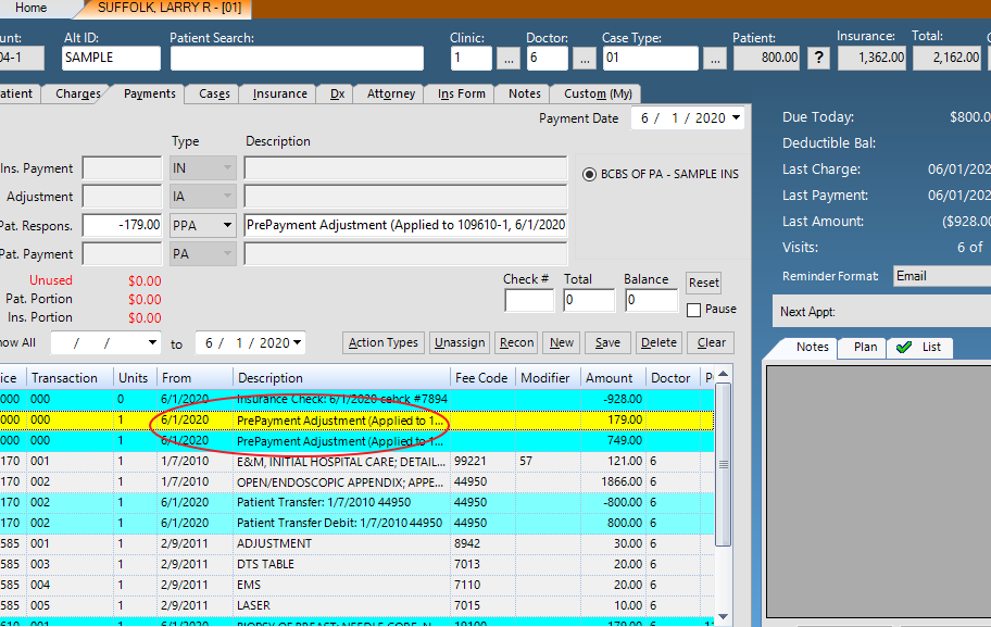 Unapplied Payments Breakdown Window – Epic Support from DBC