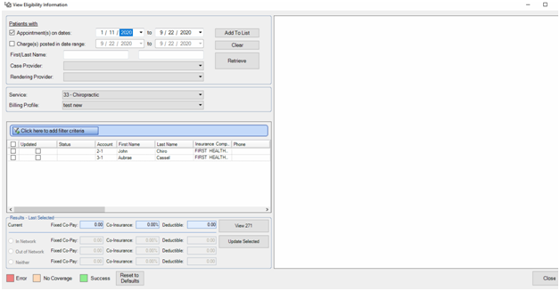 Batch/Check Eligibility Multiple Patients – Epic Support from DBC
