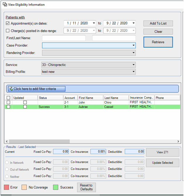 Batch/Check Eligibility Multiple Patients – Epic Support from DBC