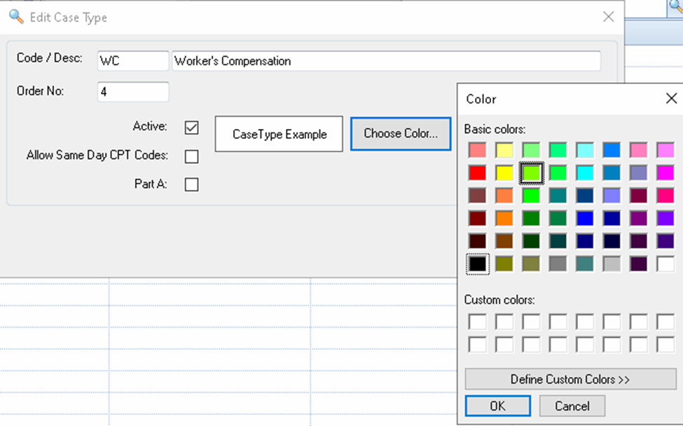 How to Color Code Case Types – Epic Support from DBC